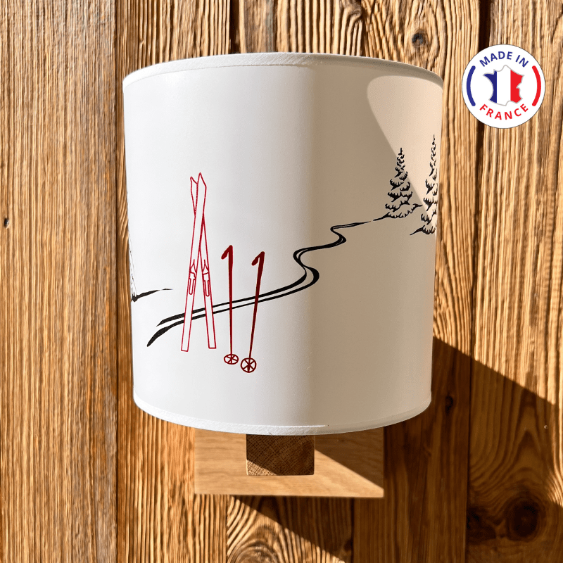 Mountain wall light with ski trace – mountain lamps- Vagabonde