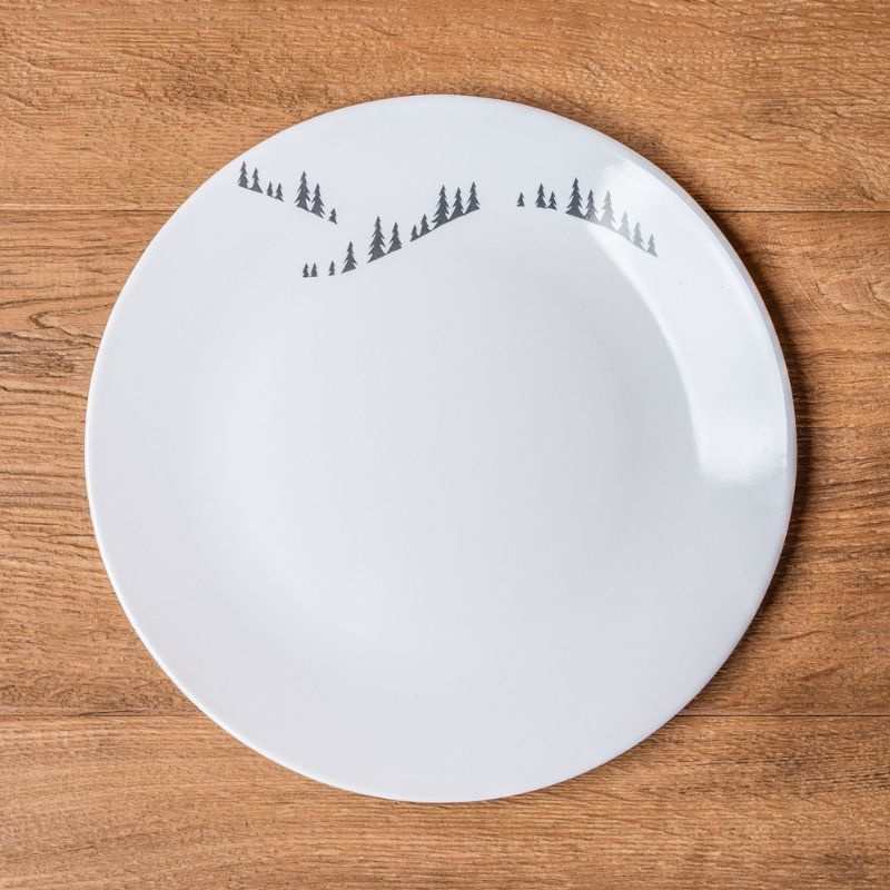 Assiette plate montagne sapin -vaisselle montagne
